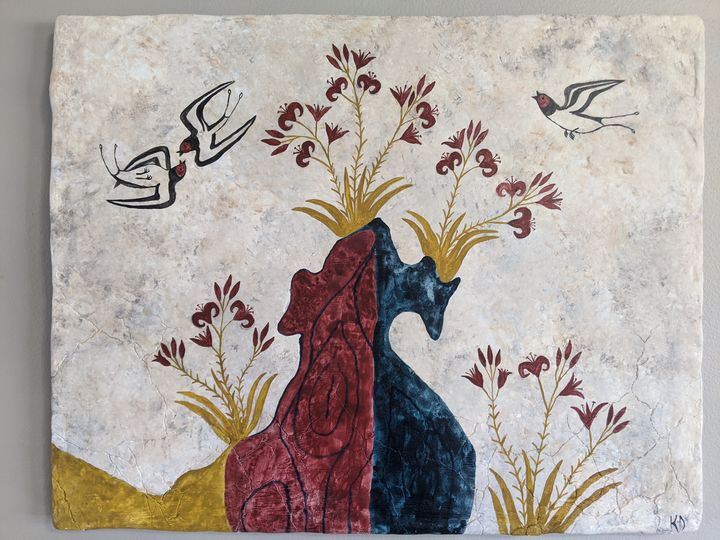 Swallows and Lilies - Kristin Dunham - Sculptures & Carvings, Animals ...