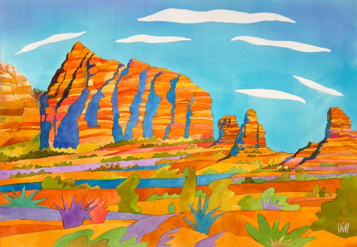 Ship Rock, Sedona - Tracy Hill Art - Paintings & Prints, Landscapes ...
