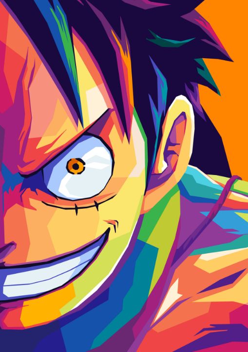Monkey D Luffy Wpap Pop Art - Siksisart - Digital Art, Entertainment ...