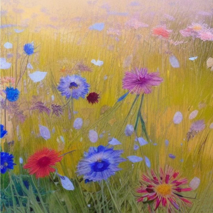 Flowery field - imaginart - Paintings & Prints, Landscapes & Nature ...
