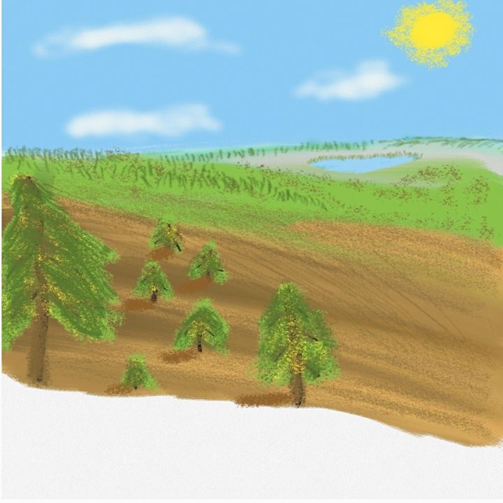Rolling hills - Mindful escapes - Drawings & Illustration, Landscapes ...