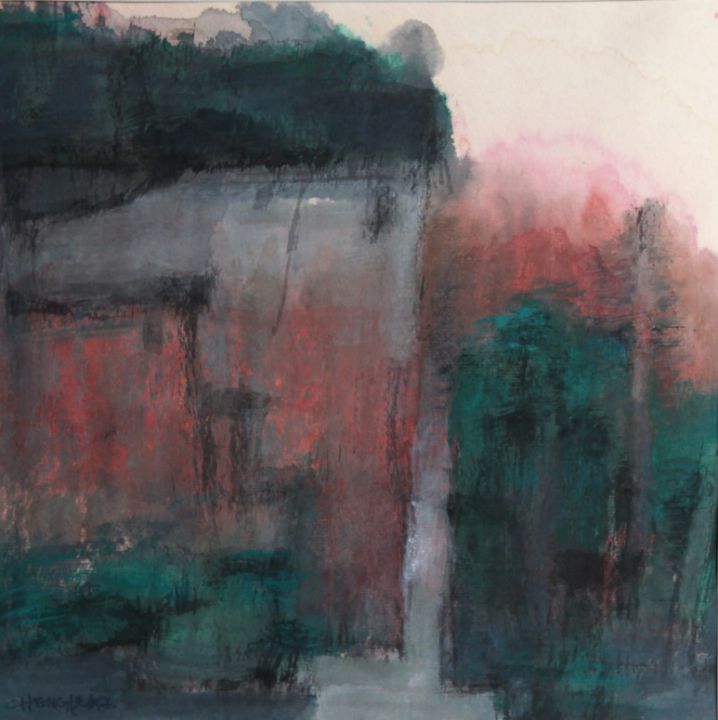 Hometown 1 - Boundary Art - Paintings & Prints, Abstract, Landscape ...