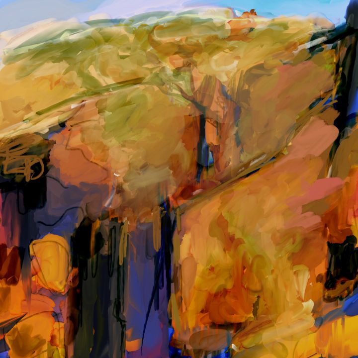 Fall landscape - Abstract Paintings by Constance - Digital Art & AI ...