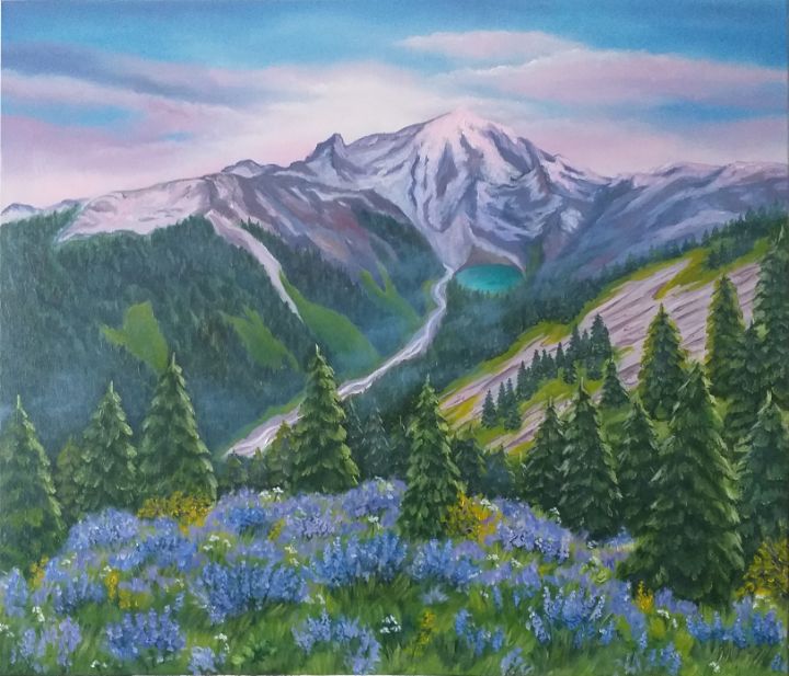 Spring in the mountains - Mon-art - Paintings & Prints, Landscapes ...