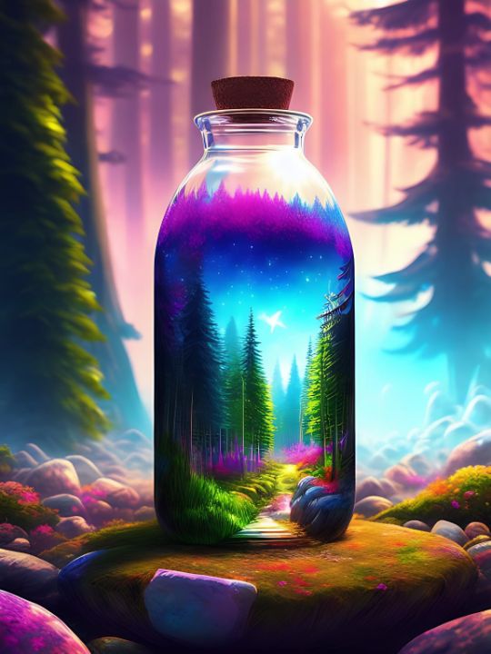 World in a bottle - Trinity Design - Digital Art & AI, Fantasy ...