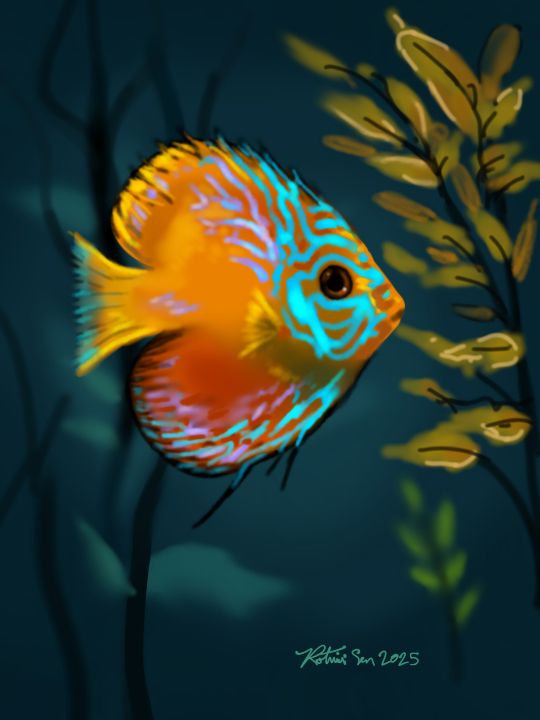 Discuss Fish - Digital Art by Dro - Digital Art & AI, Animals, Birds ...