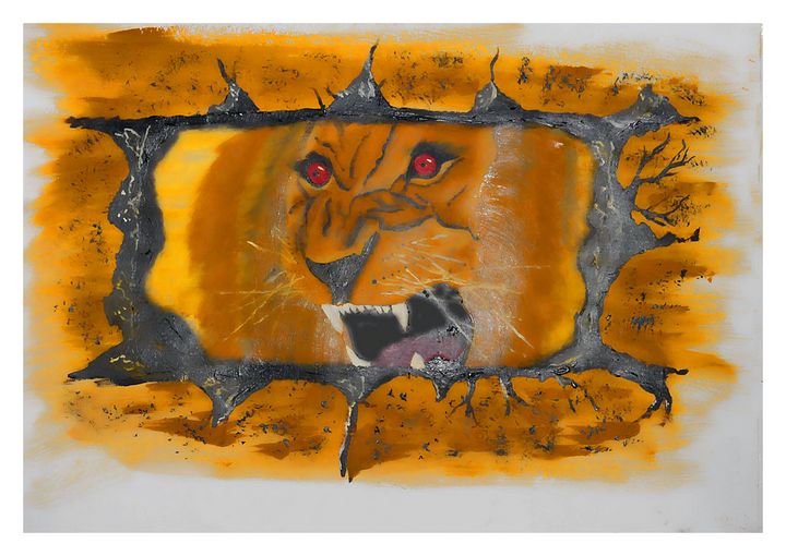 Raging lion - danielsartorg - Paintings & Prints, Animals, Birds ...