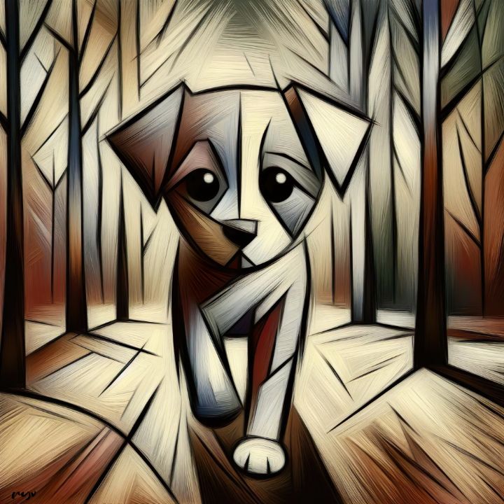 Art-Mystique-Chien-Forêt-Expression - PAINT art PAINT - Digital Art ...