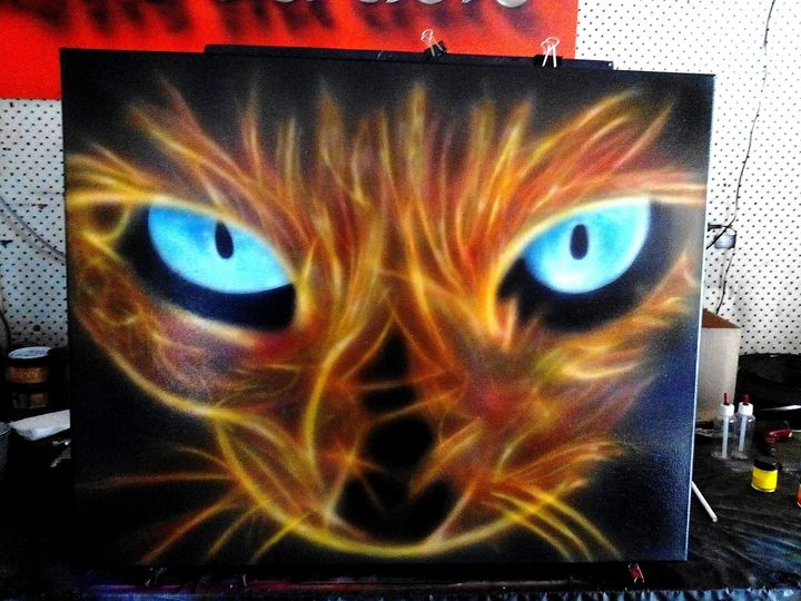 Firecat - Skunk-Art - Paintings & Prints, Animals, Birds, & Fish, Cats ...