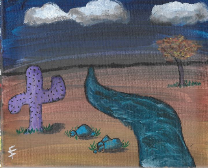 Desert River - Sean Fraser - Paintings & Prints, Landscapes & Nature ...