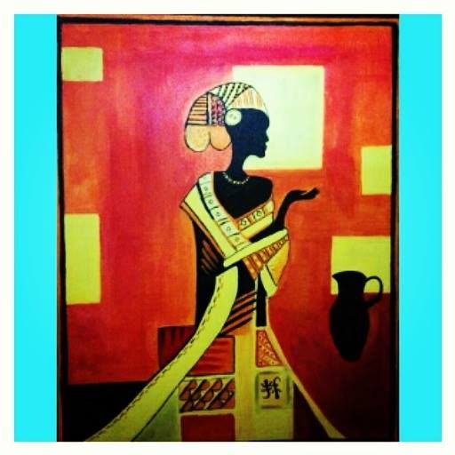 The beauty of an African Woman - Anagha Ramesh - Paintings & Prints ...