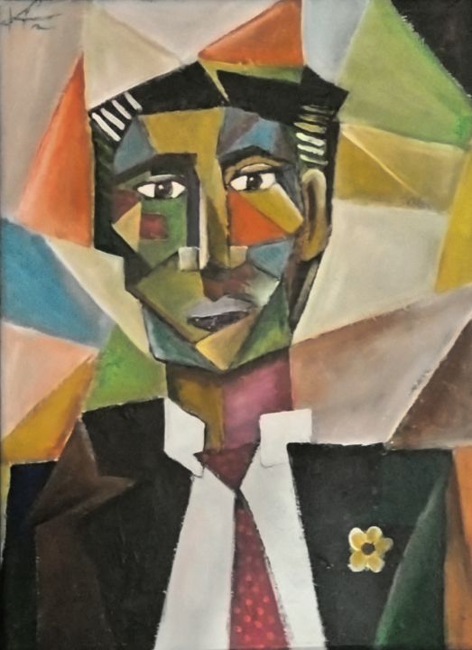 Cubist male portrait - Kyle foster - Paintings & Prints, Abstract ...