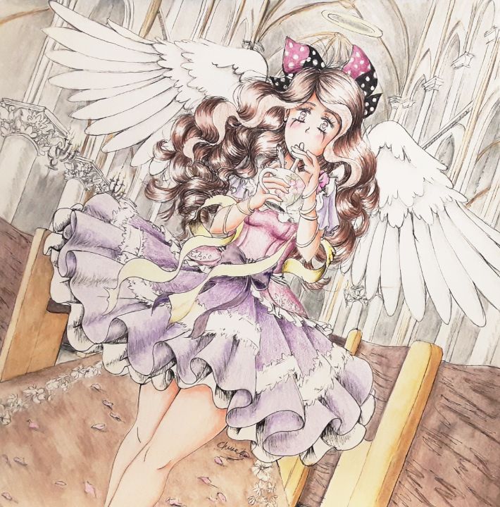 Minnie Drinking Coffee - Church of Anneliese - Drawings & Illustration ...