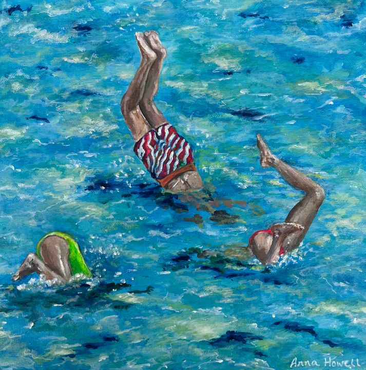 Suntanned Handstand - Anna Howell - Paintings & Prints, People ...