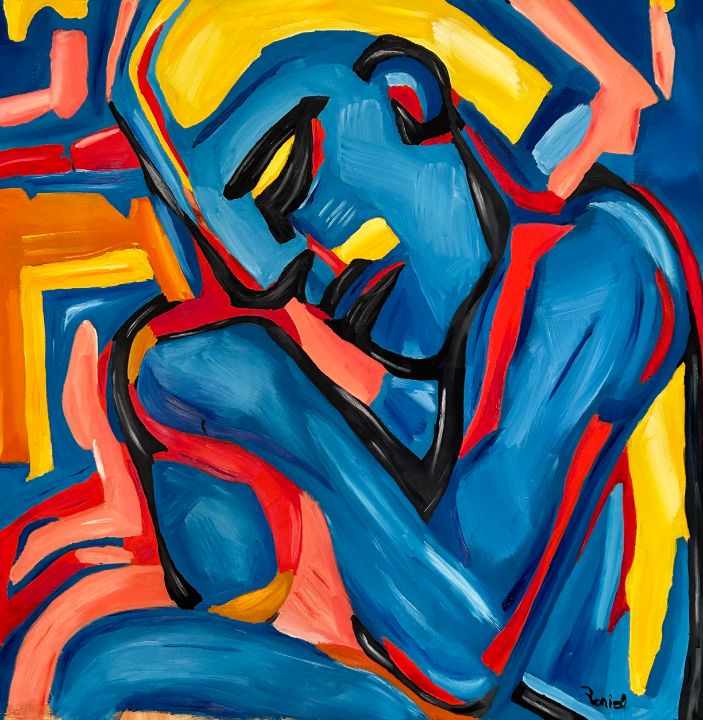 Contemplation In Silence - Roniel - Paintings & Prints, Abstract, Color ...