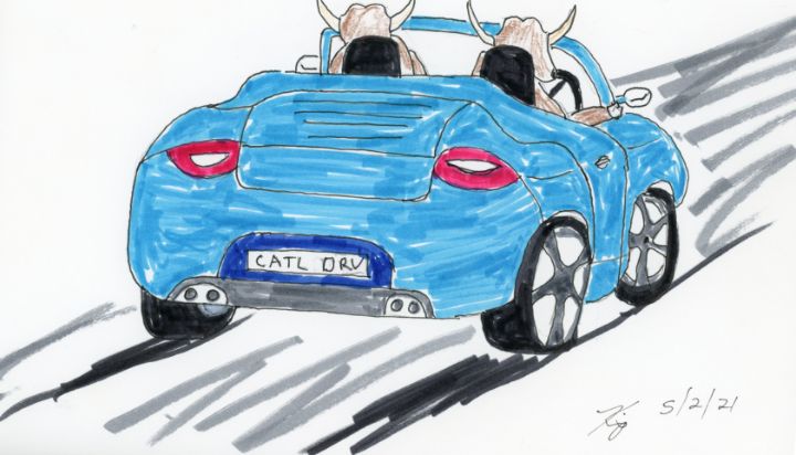 Cattle Drive - Aggravated Creations - Drawings & Illustration, Animals ...