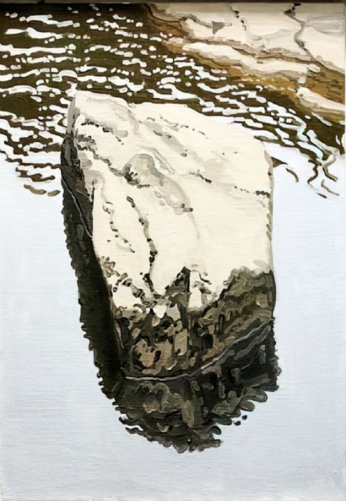 Study for Flat Boulder Reflected - 1 - Neil Welliver - Paintings ...