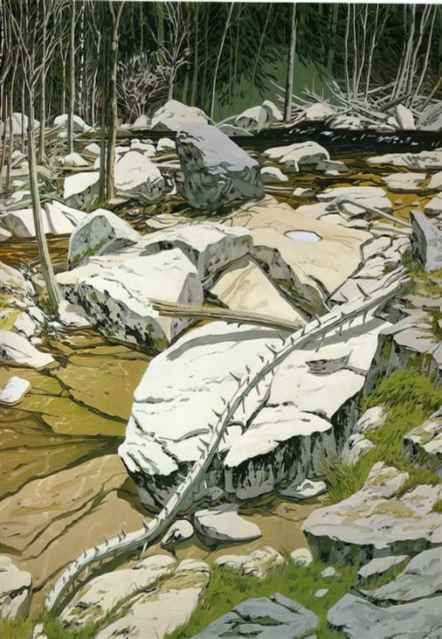 The Blue Pool - 1980 - Neil Welliver - Paintings & Prints, Landscapes ...