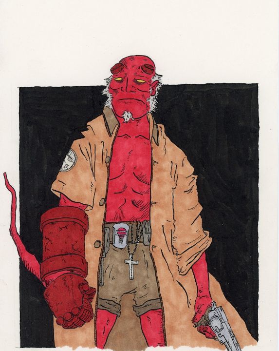 Hellboy - Drawings Circa 2018 to Present - Drawings & Illustration, Entertainment, Movies ...