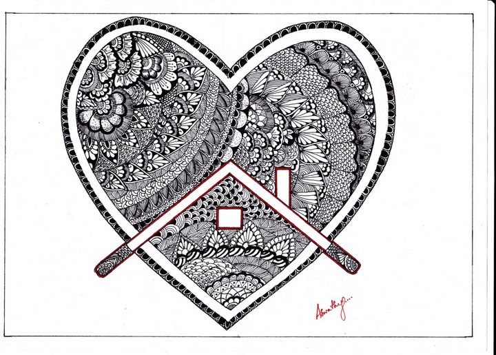 Stay Home Mandala - Artsy Ash - Drawings & Illustration, Abstract ...