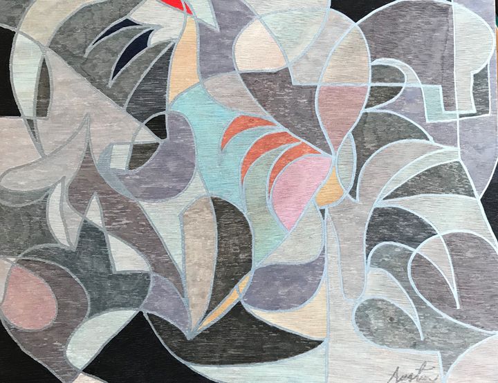 Crane - Jon Austin - Paintings & Prints, Abstract, Figurative - ArtPal