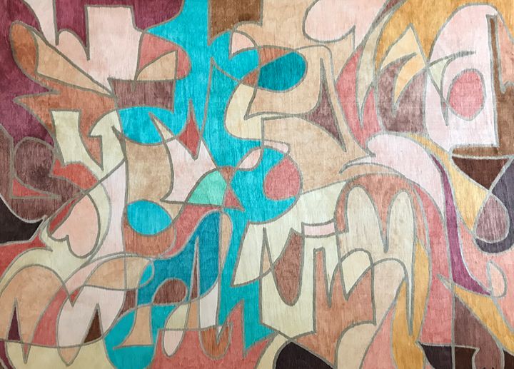 Waiting - Jon Austin - Paintings & Prints, Abstract, Figurative - ArtPal