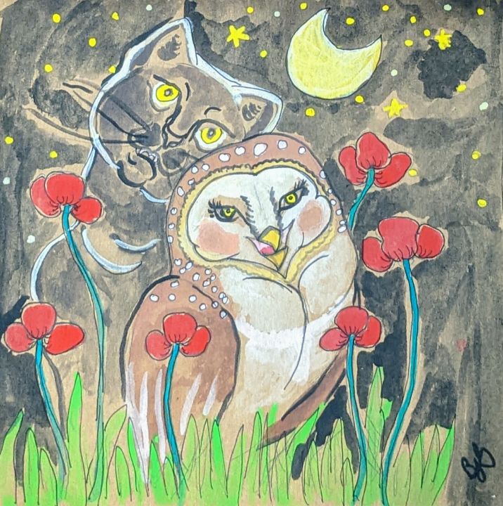 The Owl and the Pussycat - Barbara Gallagher - Drawings & Illustration ...