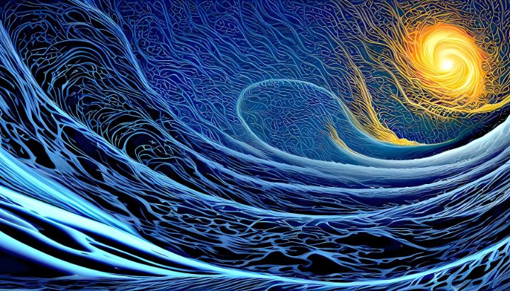 Surfing The Dream - Dreaming Of Waves - Digital Art & AI, Abstract ...
