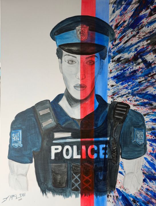 Police Officer Painting