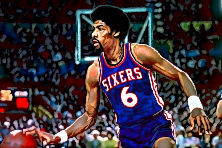 Dr. J, Julius Erving 1 - Gallery 18 - Paintings & Prints, Sports ...