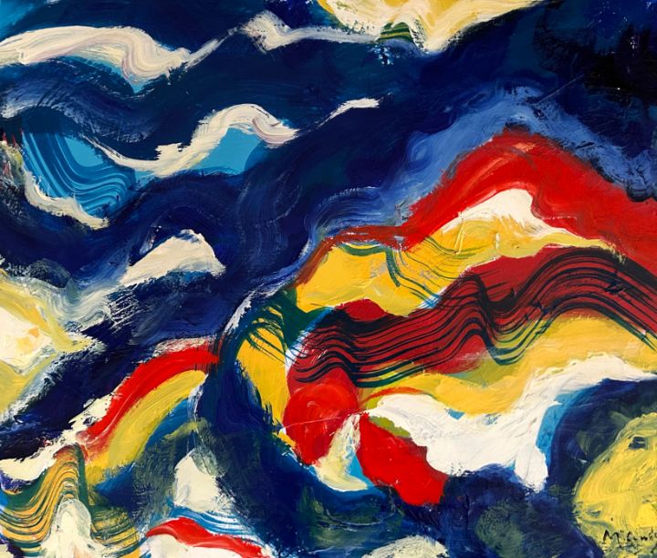 THE WAVE - Peter McCurdy - Paintings & Prints, Abstract, Movement - ArtPal