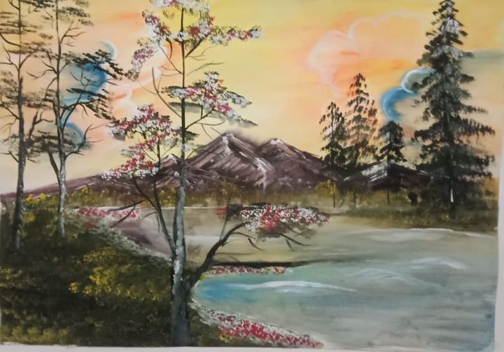 Landscape nature - Neha Art Gallery - Paintings & Prints, Landscapes ...