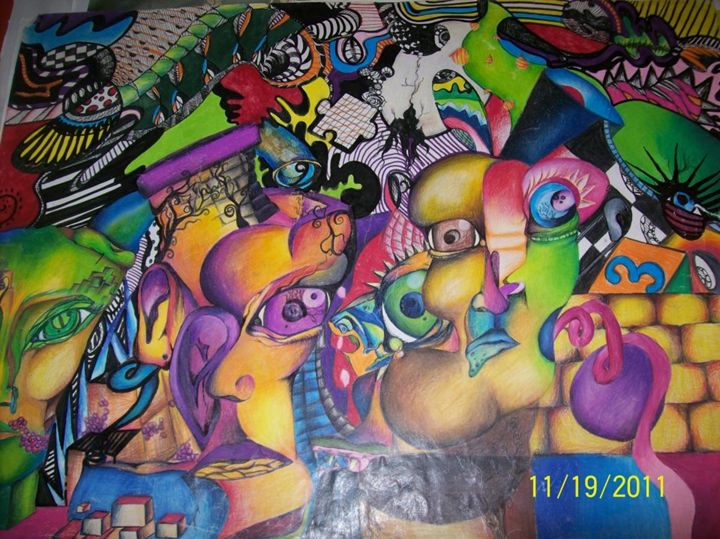 Jesters - Alissa Webb - Drawings & Illustration, Abstract, Color - ArtPal