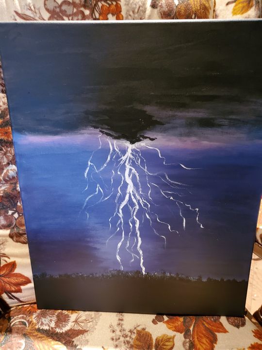 Lighting Strikes - Rough Around the Edges Art - Paintings & Prints ...