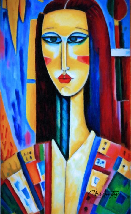 Abstract Portrait of a Woman - ChrisArmytage - Paintings & Prints ...