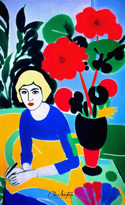 Abstract 4 - Lady in Blue - ChrisArmytage - Paintings & Prints ...