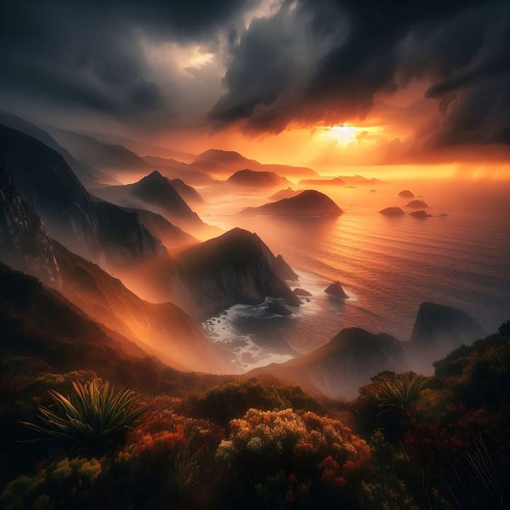 Sunset with fog_005 - Visual Art Now - Digital Art, Landscapes & Nature ...