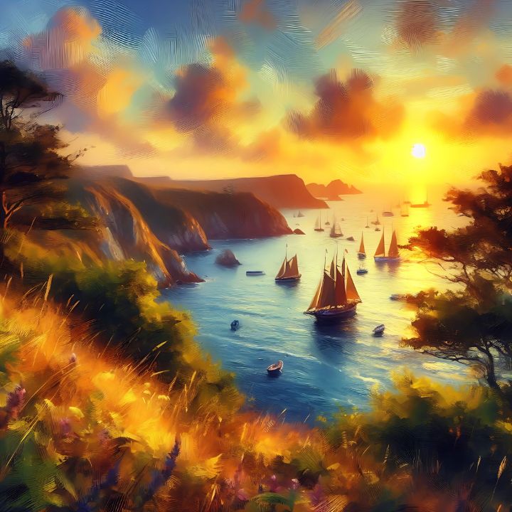 Sunset by the Atlantic Ocean_003 - Visual Art Now - Digital Art ...