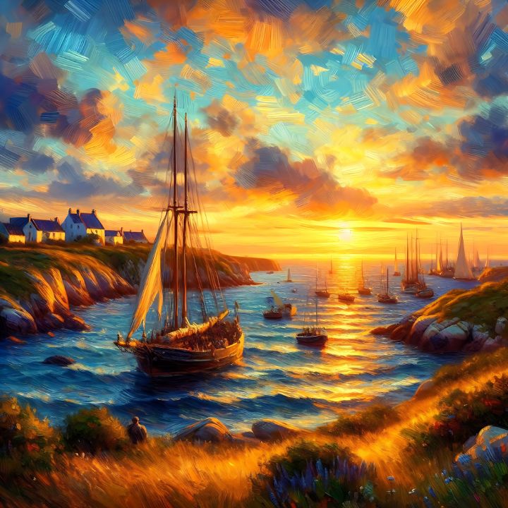 Sunset by the Atlantic Ocean_004 - Visual Art Now - Digital Art & AI ...