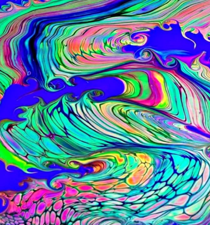 Mermaid Waters - Imperfect Art_ll - Paintings & Prints, Abstract, Color ...