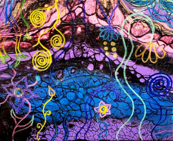 Shroom garden - Imperfect Art_ll - Paintings & Prints, Abstract, Color ...