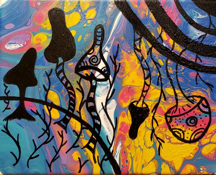 Just Shroomin Around - Imperfect Art_ll - Paintings & Prints, Abstract ...