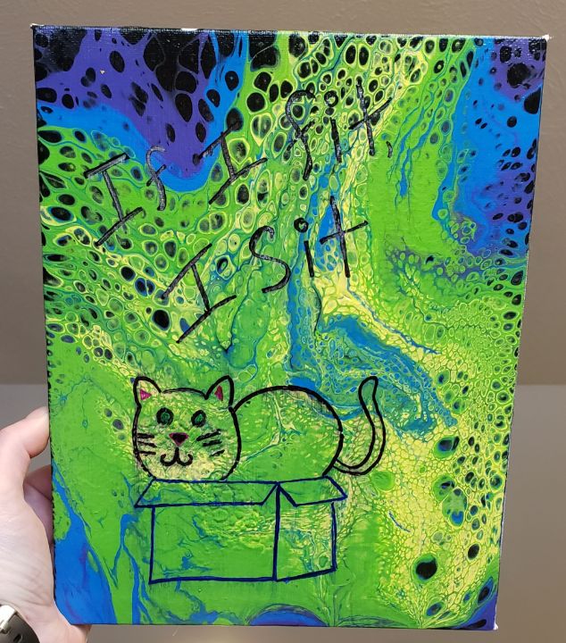 Fat Cat - Imperfect Art_ll - Paintings & Prints, Animals, Birds, & Fish ...