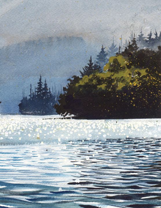 Light on Washington Lake - Jon Carmichael Art - Paintings & Prints ...