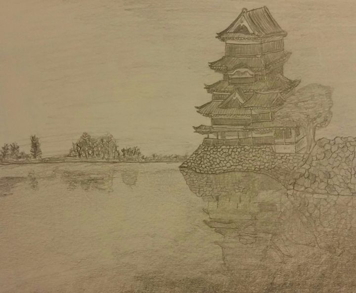 Japanese pond scenery - Luxury Loyad - Drawings & Illustration ...