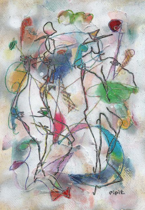 Get on rhythm - PipitYamamoto - Paintings & Prints, People & Figures ...