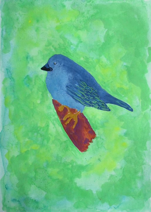 Blue bird - Alexandra Arts - Paintings & Prints, Animals, Birds, & Fish ...
