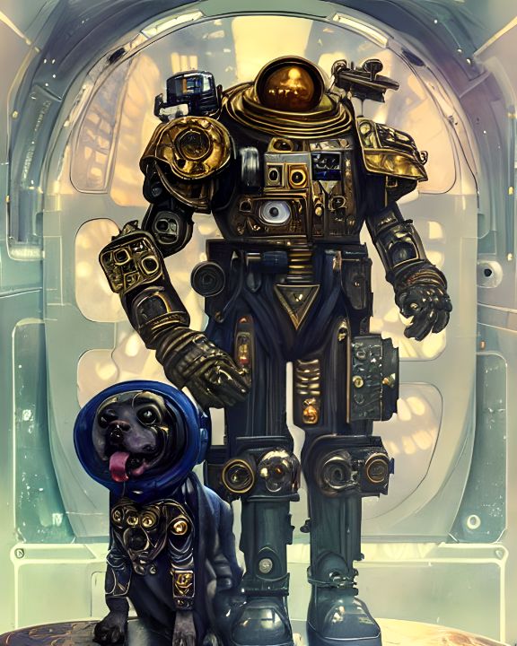 A Droid and his dog - Dean Lincoln Hargrove - Digital Art & AI ...