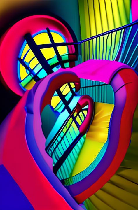 Geometrical Stair Art - Dean Lincoln Hargrove - Digital Art & AI ...