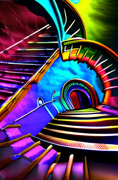 Geometrical Stair Art - Dean Lincoln Hargrove - Digital Art & AI ...